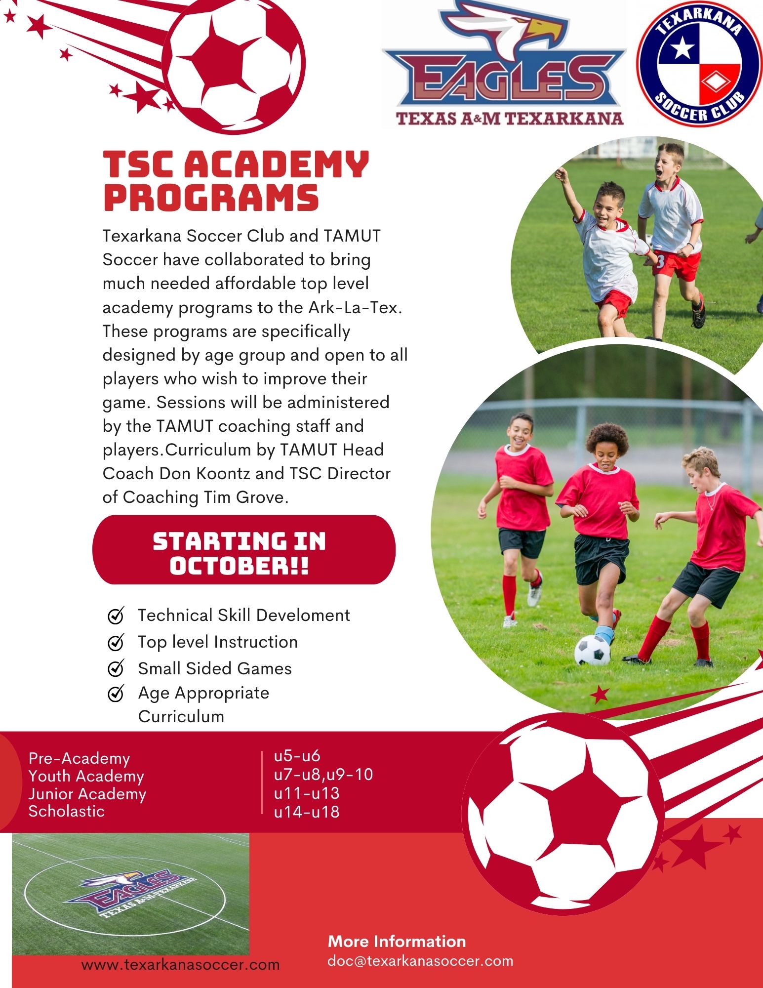 White Red Fun Soccer Camp Sport Event Flyer – 1 – Texarkana Soccer ...
